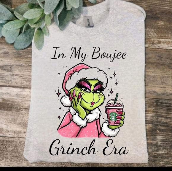 Gildan | Tops | Grinch Shirt In My Boujee Grinch Era Christmas Holiday ...